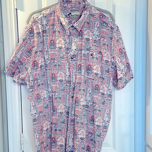 olive & burke | Shirts | Mens July 4th Button Down Shirt Xxl 2xl | Poshmark